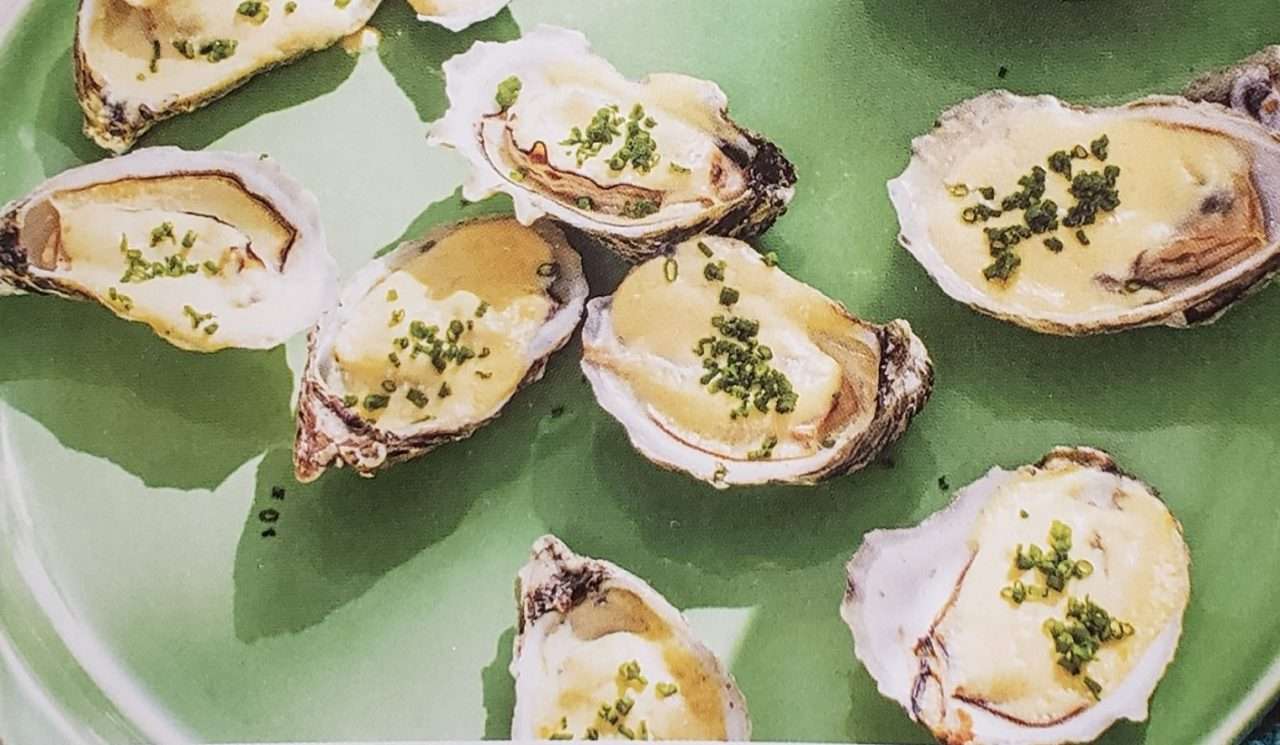 Roasted Oysters On The Half Shell With Dijon Cream Fraiche - Where The ...